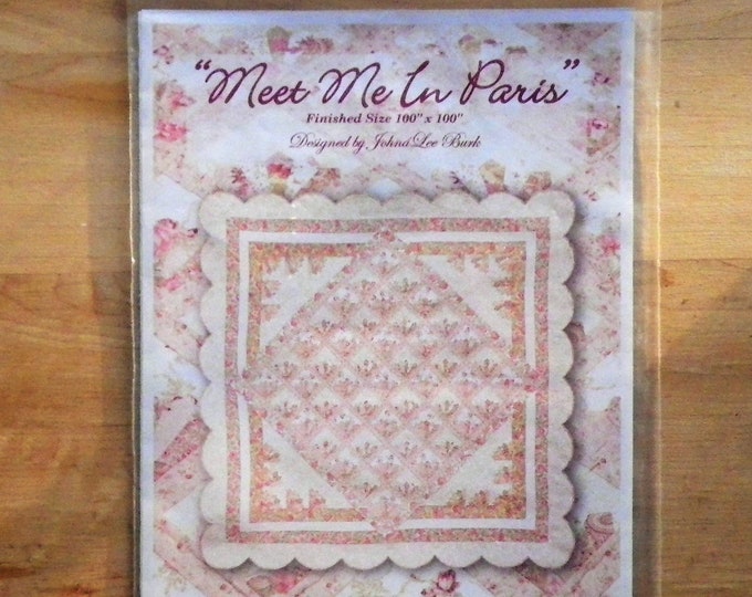 MEET ME in PARIS Quilt Pattern From Amber Rose Press 100x100" Antique ...