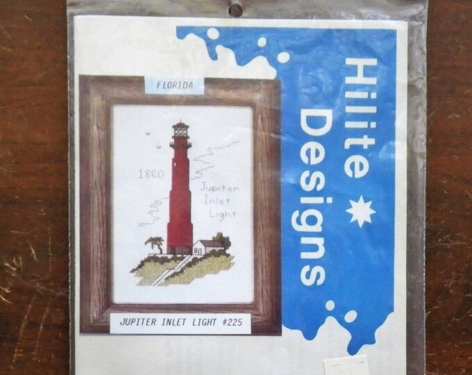 Lighthouse Jupiter Inlet Light 1860 Cross Stitch Pattern Kit - Florida ...