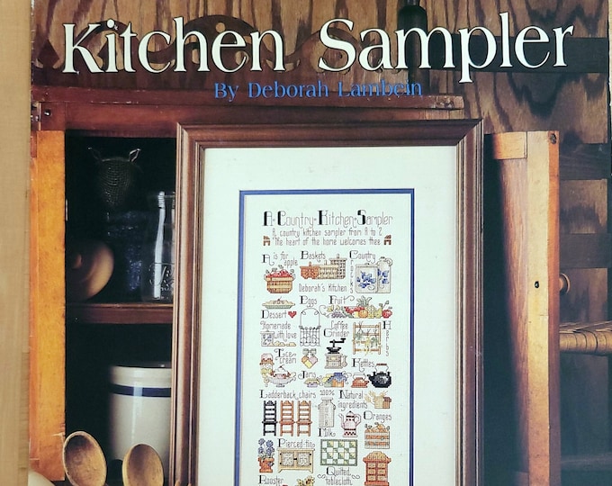 KITCHEN SAMPLER Cross Stitch Pattern Leaflet - Vintage - Etsy