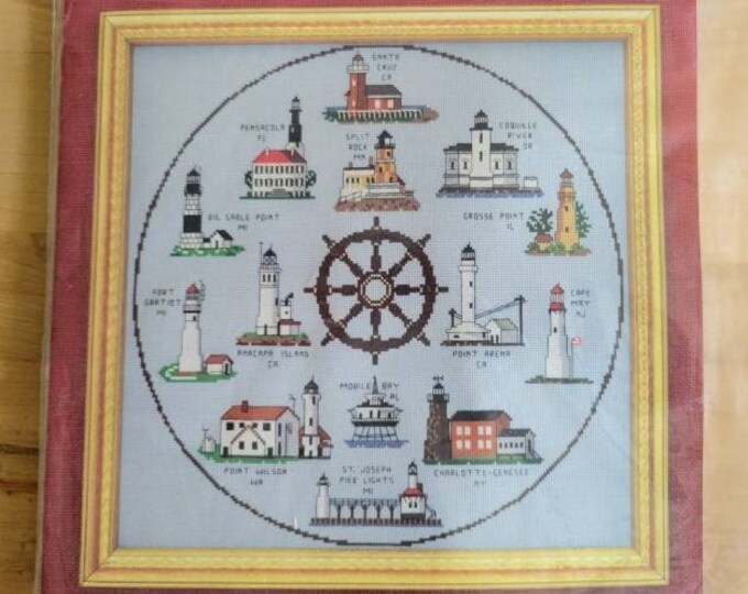 Vintage Lighthouses Cross Stitch Kit setting the Course for the ...