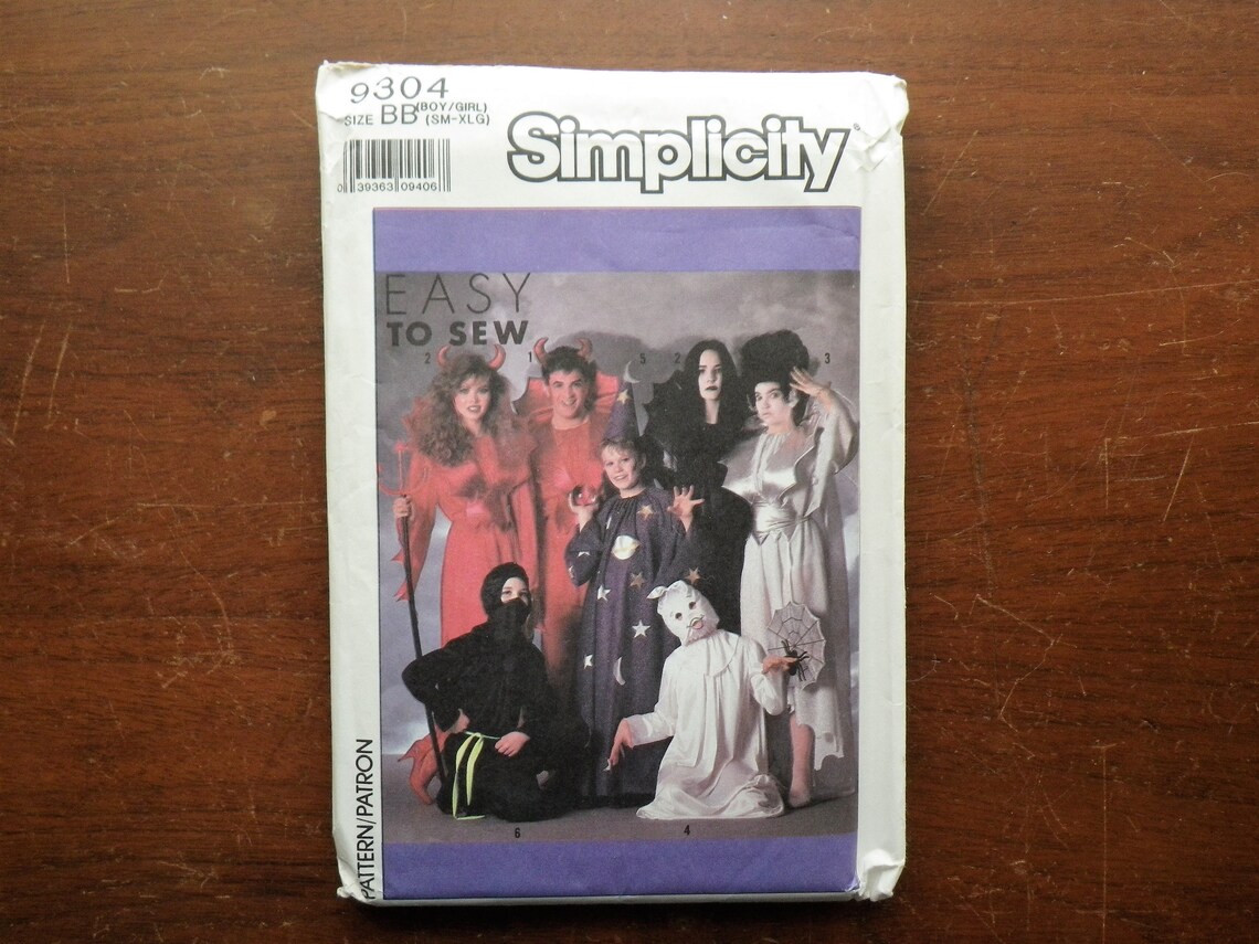 Simplicity Pattern 9304 Costumes for Adults Boys Girls Ca 1989 | Etsy