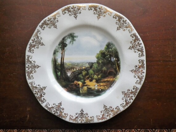 Vintage Dinner Plate by Barratts of Staffordshire England - Etsy