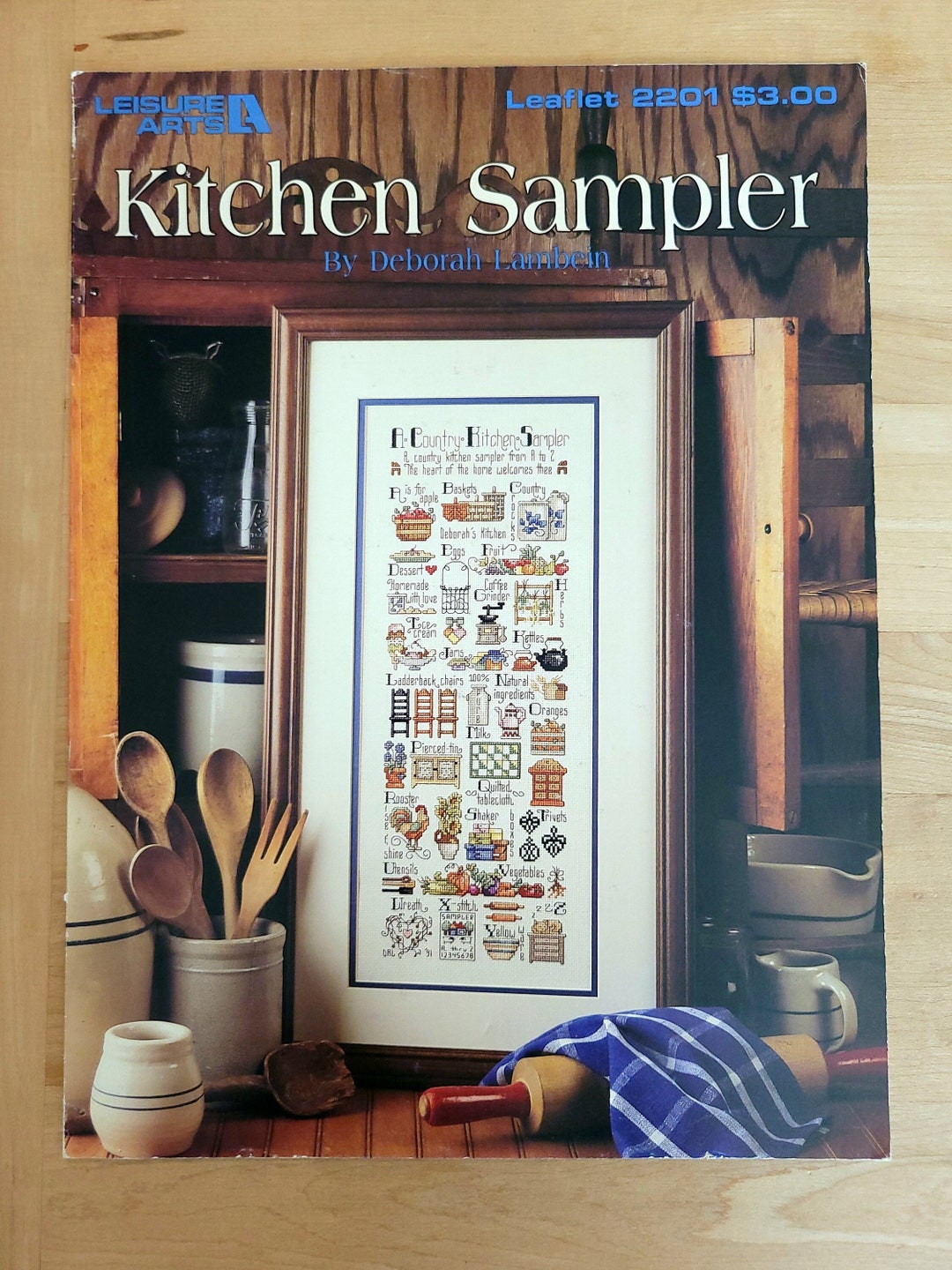 KITCHEN SAMPLER Cross Stitch Pattern Leaflet Vintage - Etsy