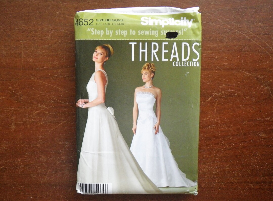 Misses Bridal Gown Simplicity Pattern 4652 Choose Your Size RR or HH C ...