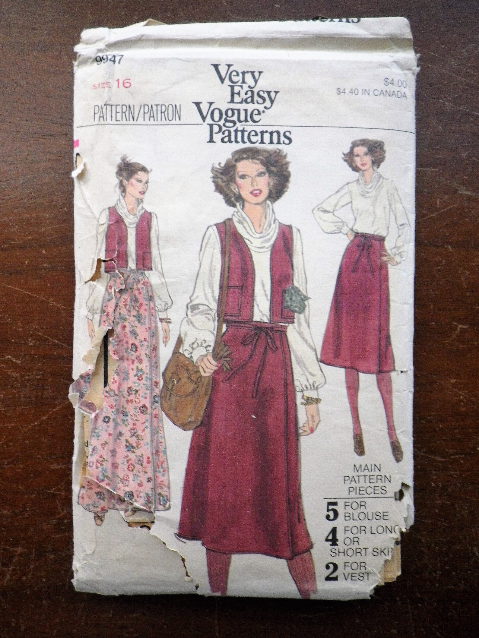 Very Easy VOGUE Pattern 9947 Misses' Blouse Short or Long - Etsy