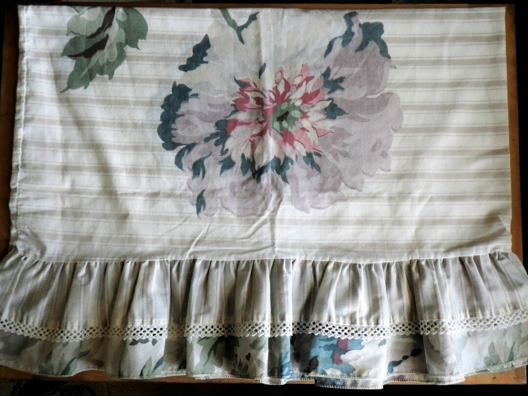 Springmaid Pillowcase Standard Size W/ Ruffle and Embroidered Edge ...