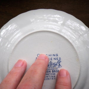 Chippy Set of 3 Bread Plates Johnson Brothers COACHING SCENES Blue ...