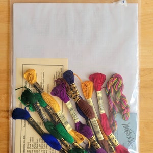 Vintage Catherine Strickler Indigo Rose Jester's Bliss Sampler Counted ...