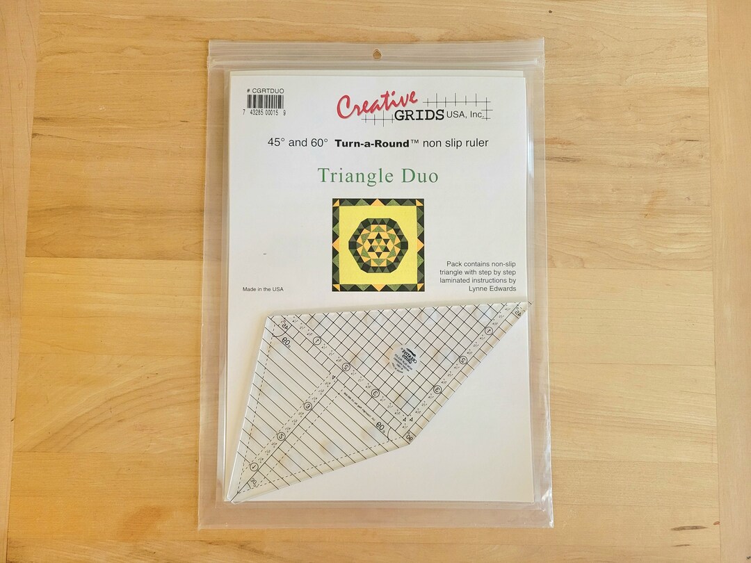 Creative Grids Triangle Duo Plastic Template for 45 and 60* Turn-a ...