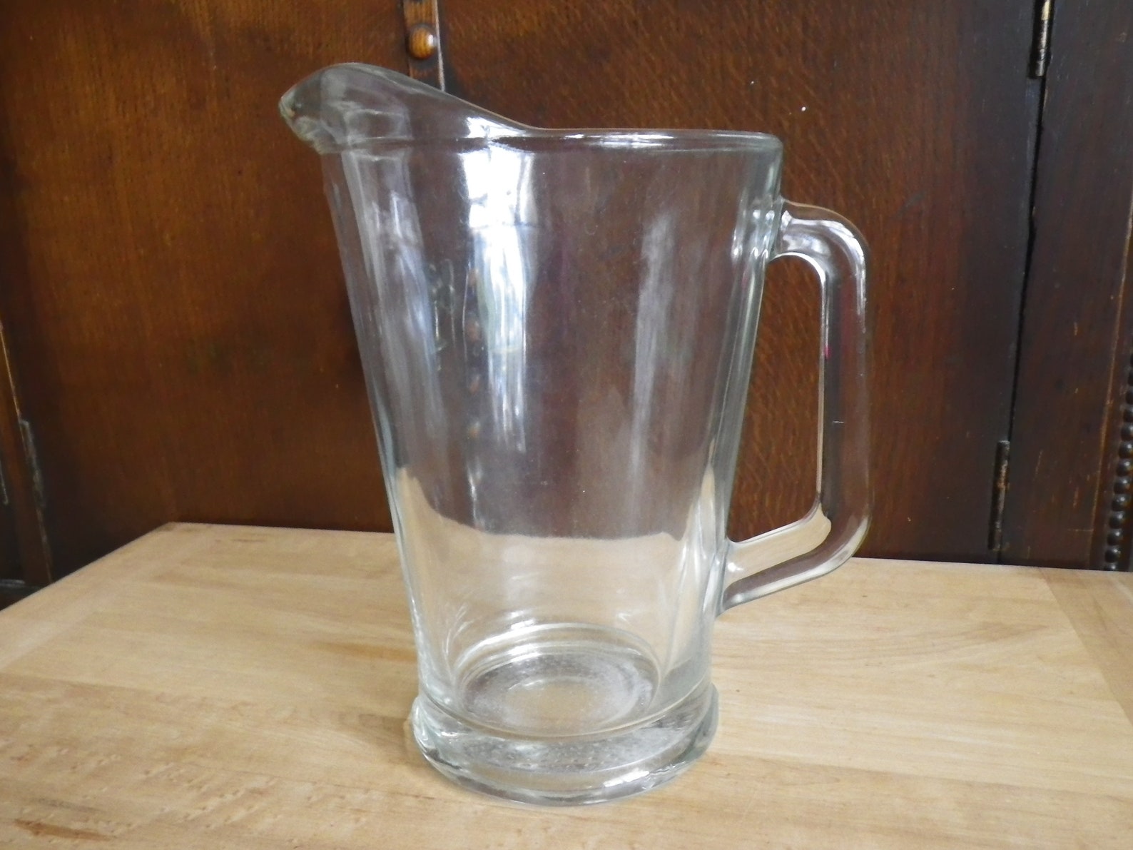 Vintage Clear Glass Pitcher Mid Century Serve up Your - Etsy