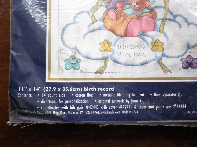 Bucilla Baby Counted Cross Stitch Kit Finished Size - Etsy