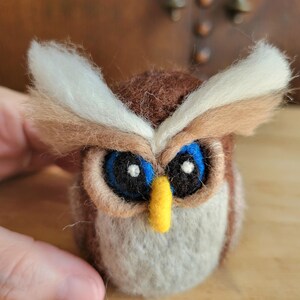 Needle Felted Intense OWL - Ready to Ship - Etsy