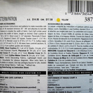 Butterick Waverly Sewing Pattern 3876 Kitchen Accessories Cafe Curtains ...