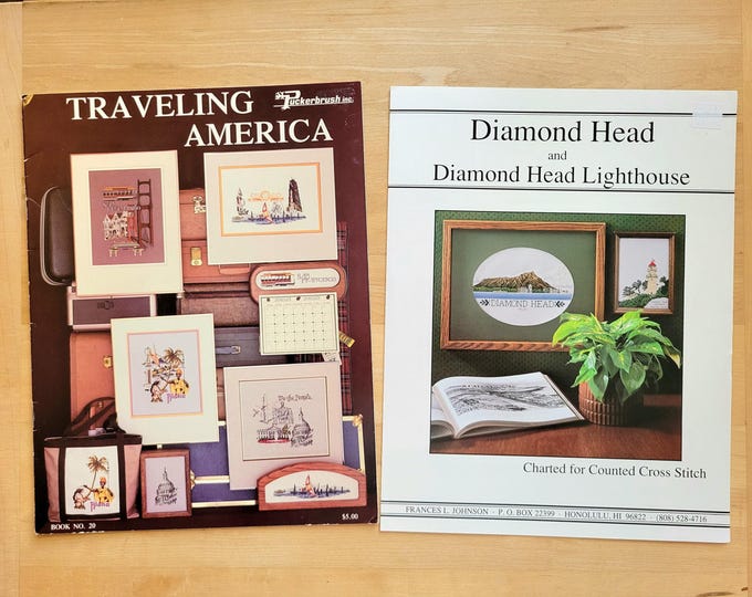 Travel Cross Stitch Pattern Leaflet CHOOSE ONE: Traveling America by ...