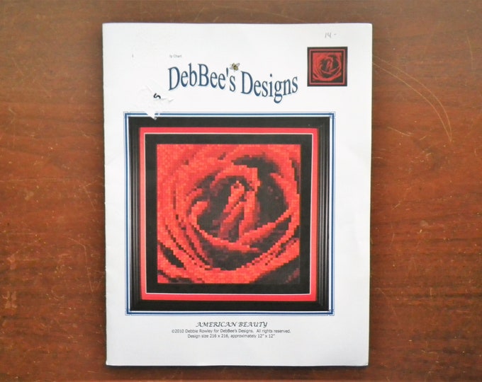 AMERICAN BEAUTY Cross Stitch Pattern Booklet Debbee's Designs Book ...