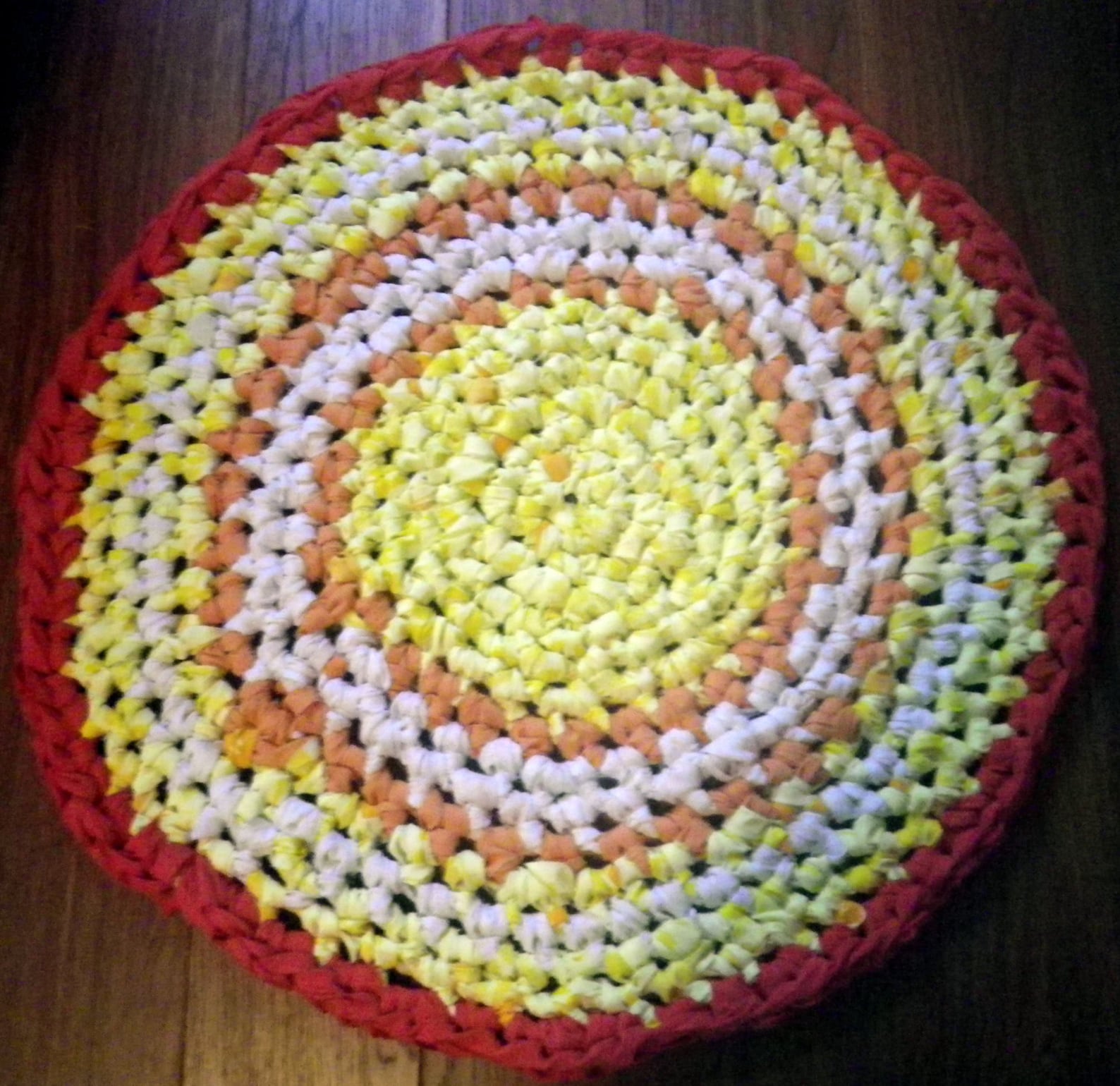 Artisan Crochet Rag Rug Day Lily Cottage Shabby Chic Eco - Etsy