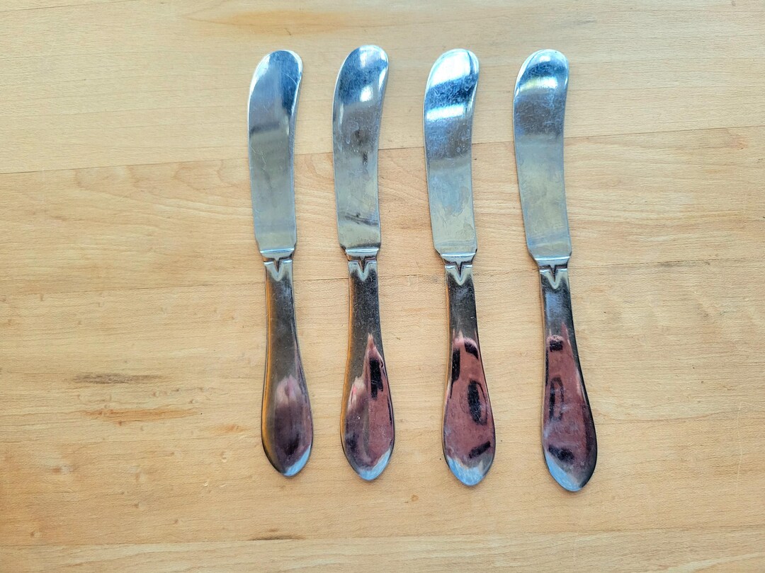 Vintage Gorham Silver Set of 4 Butter Spreaders - Meredith Pattern ...