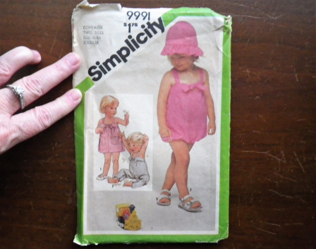 Toddler Sun Suit Simplicity 9991 Pattern Jumpsuit Romper Sundress Hat ...