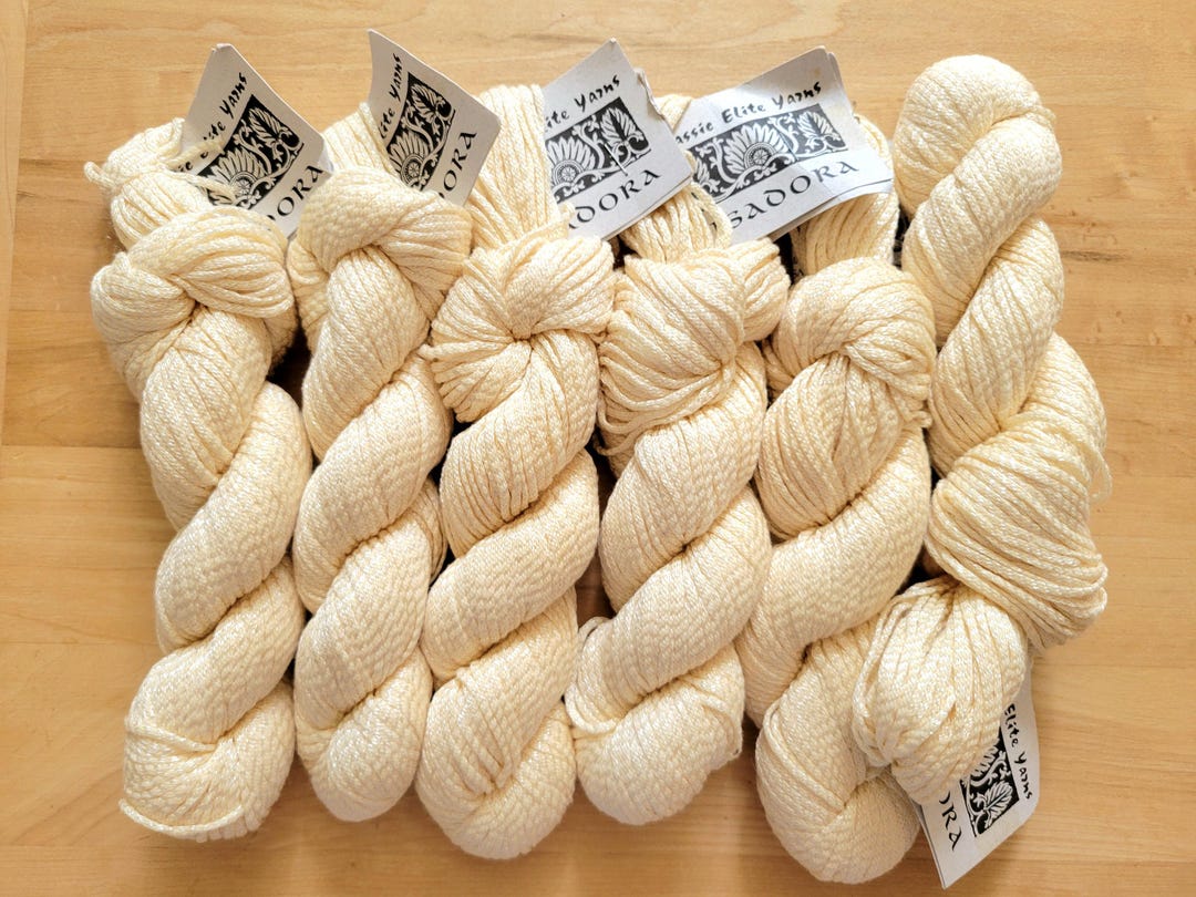 One Skein Isadora From Classic Elite Yarns - Ivory Color - Cotton/rayon ...