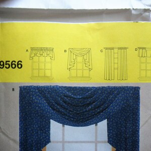 Window Treatments Simplicity Pattern 9566 One Size Home | Etsy