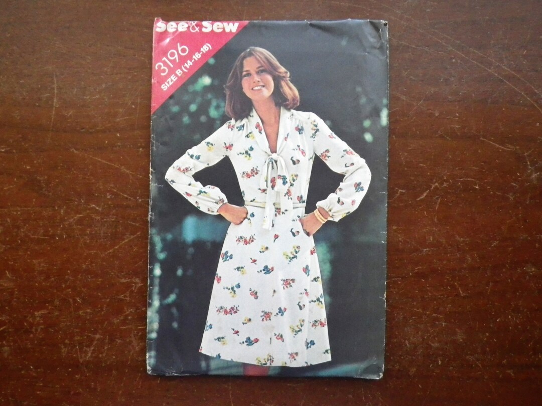 Butterick Pattern 3196 Misses Dress Size B 14 16 18 See & Sew Women's ...
