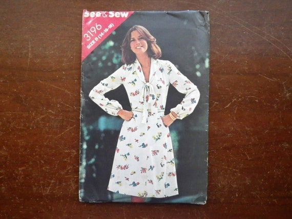 Butterick Pattern 3196 Misses Dress Size B 14 16 18 See & Sew - Etsy