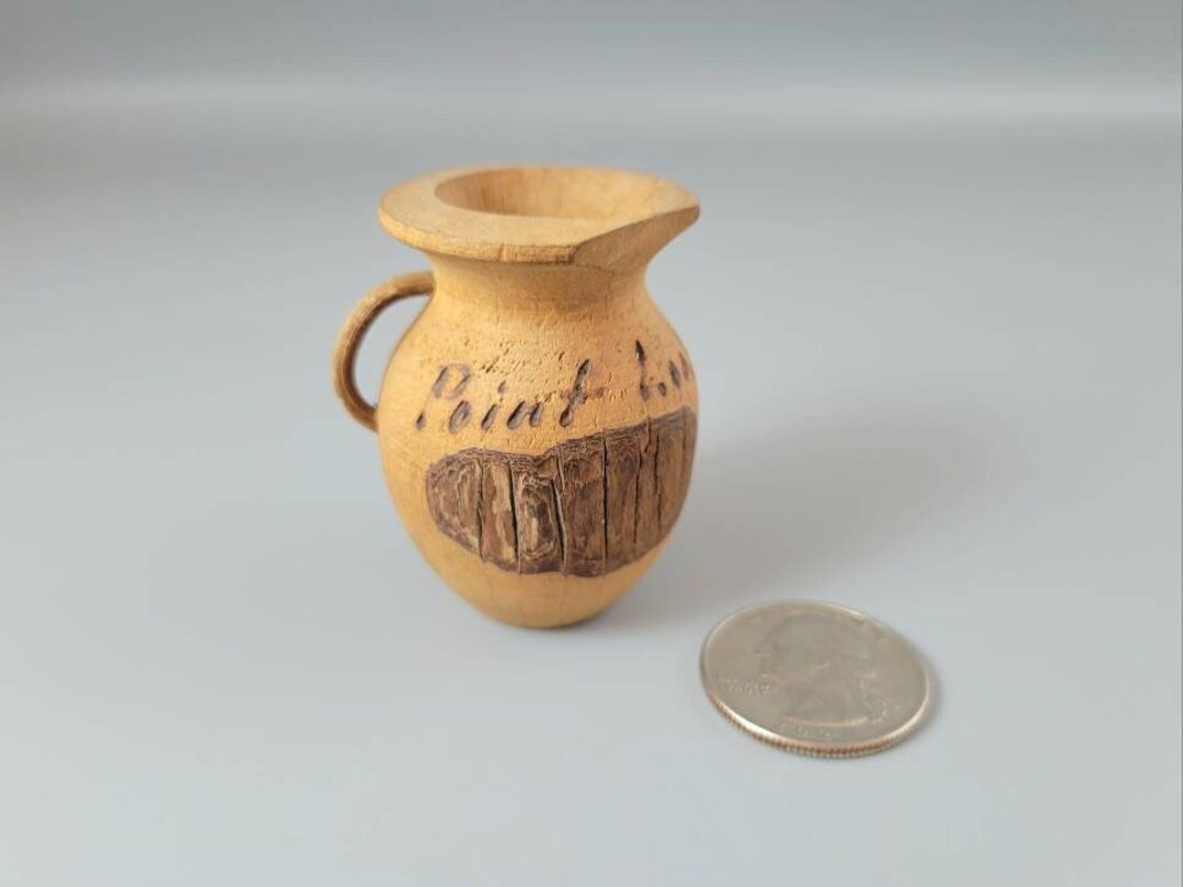 Mini Wooden Souvenir Jug From Point Lookout NC - Vintage North Carolina ...