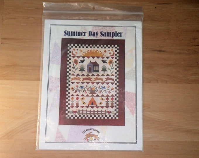 Summer Day Sampler Quilt Pattern Kit From the Rabbit Factory 52x70" Row ...