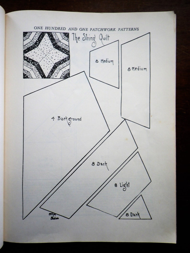 101 Patchwork Patterns Quilt Pattern Book Vintage C. 1962 Ruby | Etsy