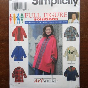 Women's Jacket SIMPLICITY Pattern 8267 Size FF 18W-24W - Etsy