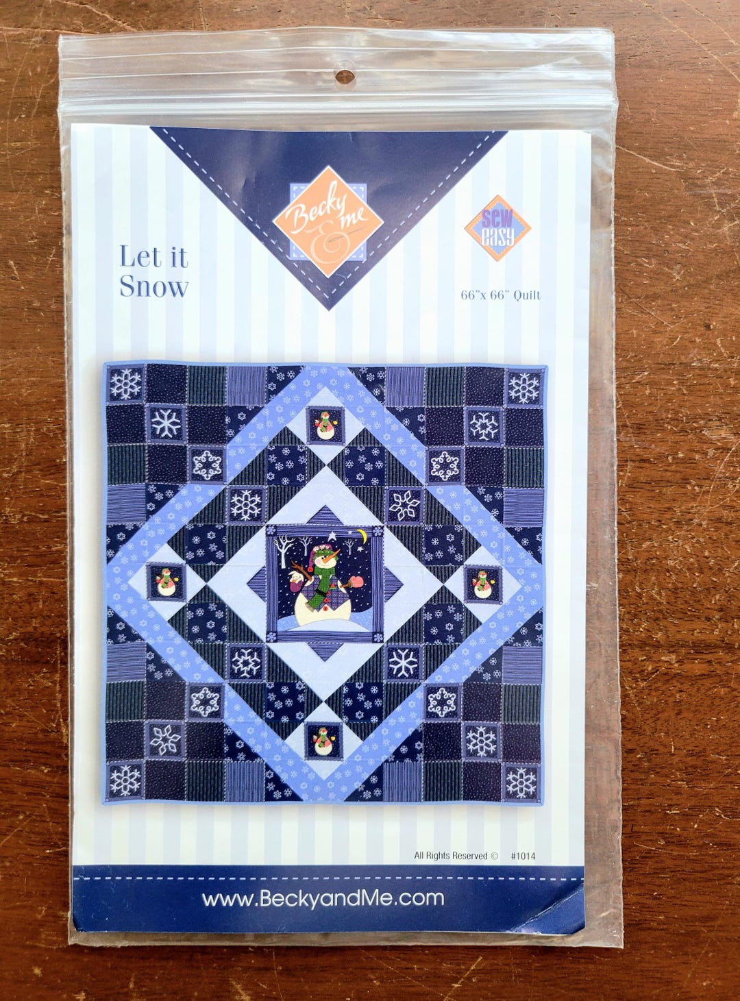 Let It Snow Quilt Pattern by Becky and Me - Snowman Quilt - Finished ...