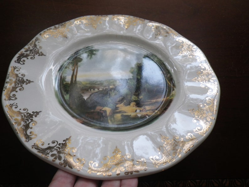 Vintage Dinner Plate by Barratts of Staffordshire England - Etsy