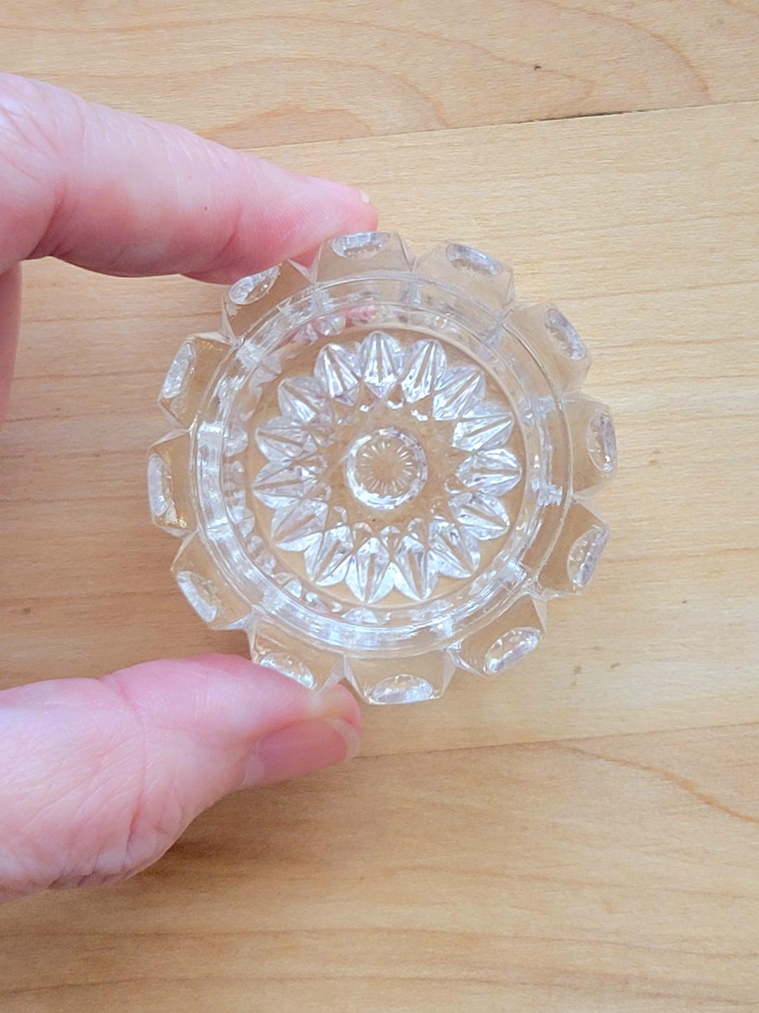 Set of 2 Clear Salt Dips - Vintage Glass / Crystal - Etsy