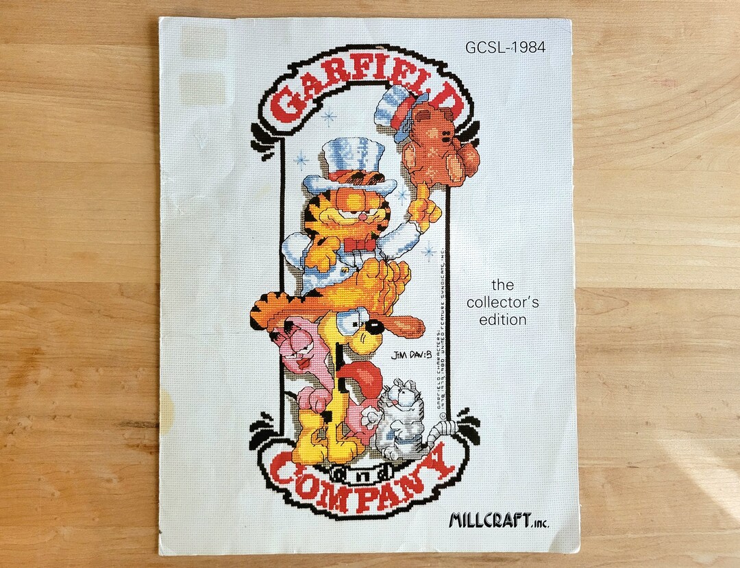 Vintage GARFIELD and COMPANY Cross Stitch Pattern Leaflet GCSL-1984 by ...