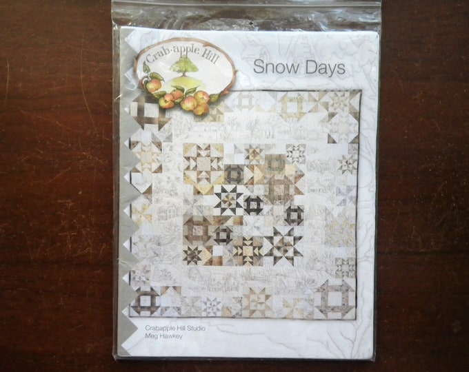 SNOW DAYS Quilt Pattern From Crabapple Hill 66x66" Fat Quarter Friendly ...