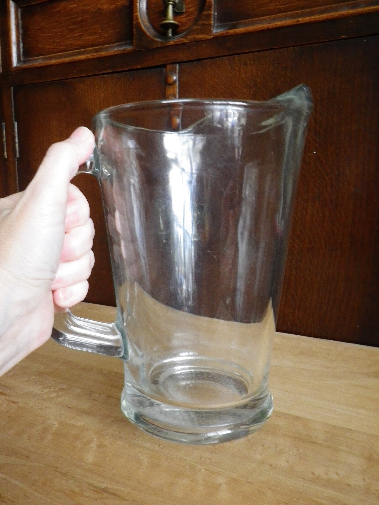 Vintage Clear Glass Pitcher Mid Century Serve up Your - Etsy