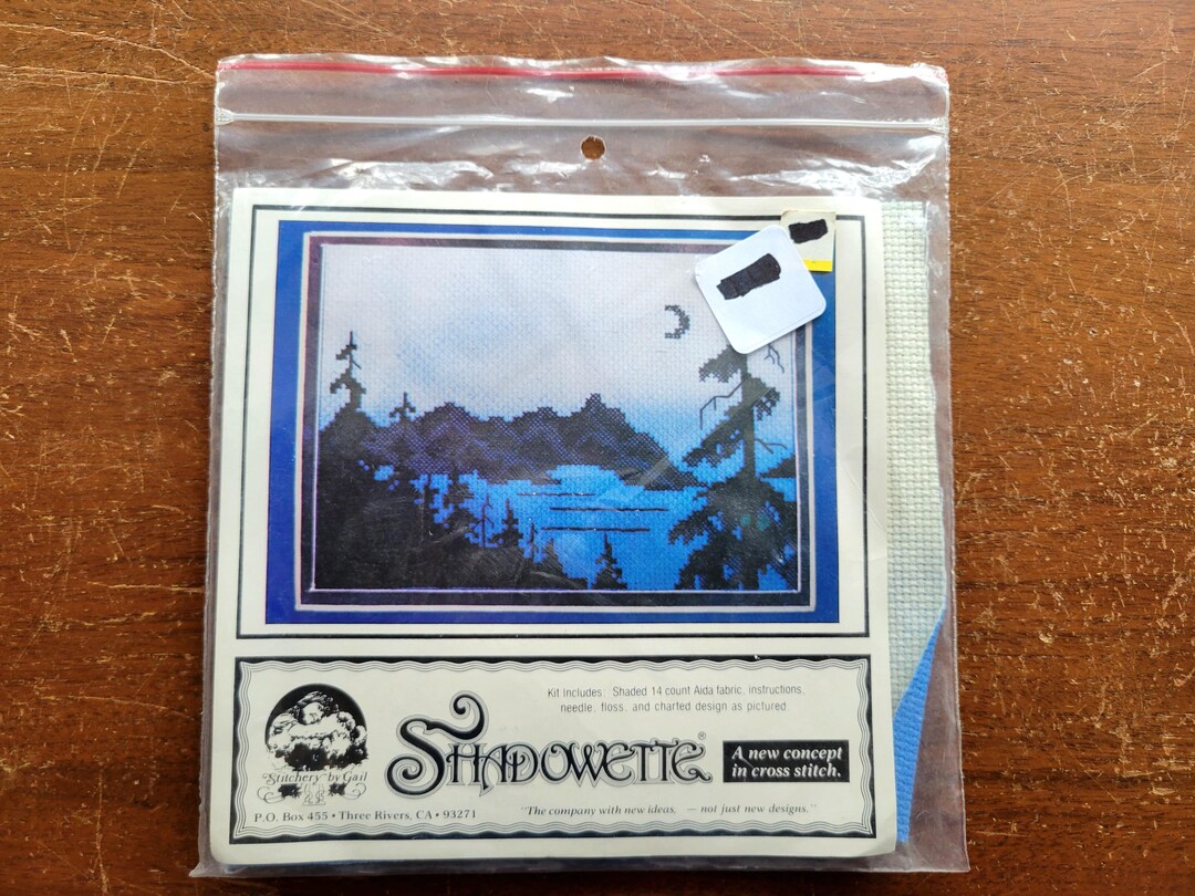 Shadowette Cross Stitch Kit - Night Landscape Scene - From Stitchery by ...