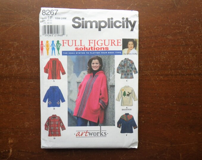 Women's Jacket SIMPLICITY Pattern 8267 Size FF 18W-24W Women Full ...
