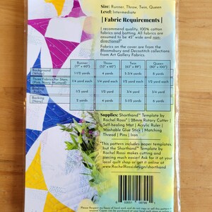 STARLINE Quilt Pattern and Shorthand Template Tool From Rachel Rossi C ...