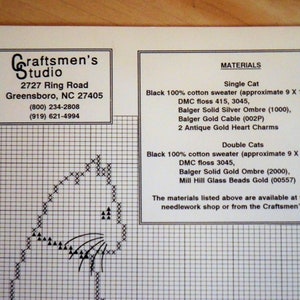 Craftsman Studios BEGIN With CATS Duplicate Stitch Design Needlework ...
