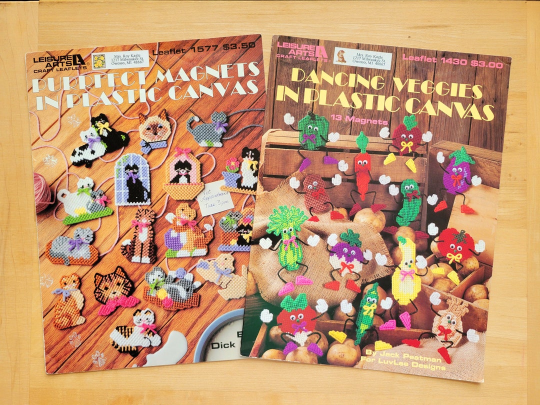 Plastic Canvas Magnets Pattern Leaflet From Leisure Arts CHOOSE FROM ...