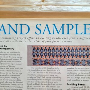 Band Sampler Needlepoint Pattern - Includes All 16 Band Patterns From ...