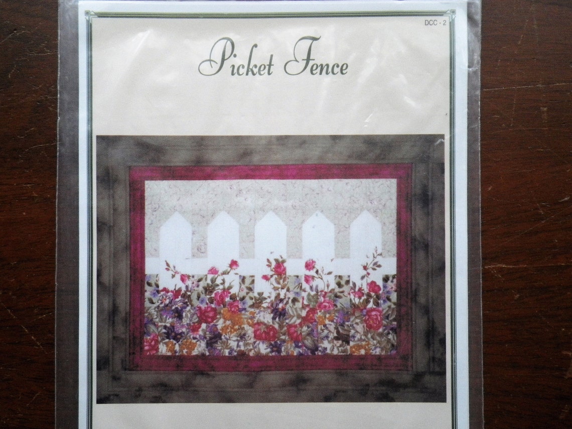 Quilt Pattern PICKET FENCE Paper Pattern and Instructions by | Etsy