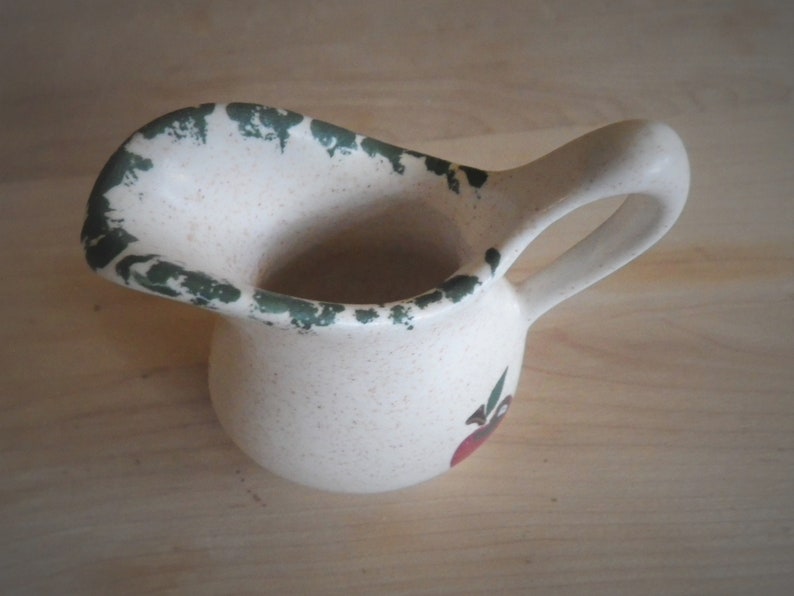 Vintage Mini Pitcher Rainbow Country Pottery Works Apple Motif | Etsy