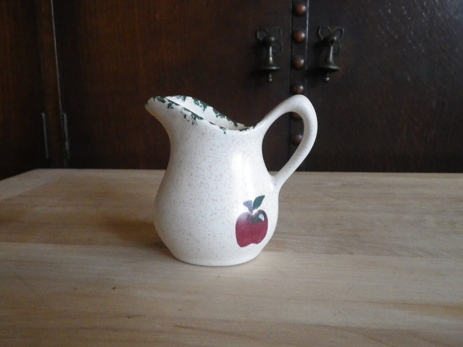 Vintage Mini Pitcher Rainbow Country Pottery Works Apple Motif | Etsy