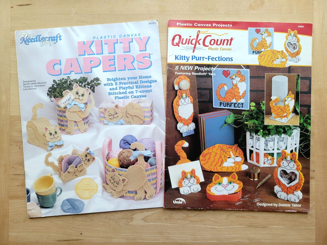 Plastic Canvas Cats Pattern Booklet CHOOSE ONE Kitty Capers or Kitty ...
