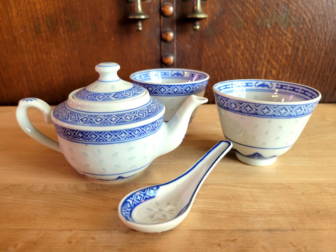 Vintage Dragon China -YOU CHOOSE- Set of 2 Dragon Sake Cups + 1 Spoon ...