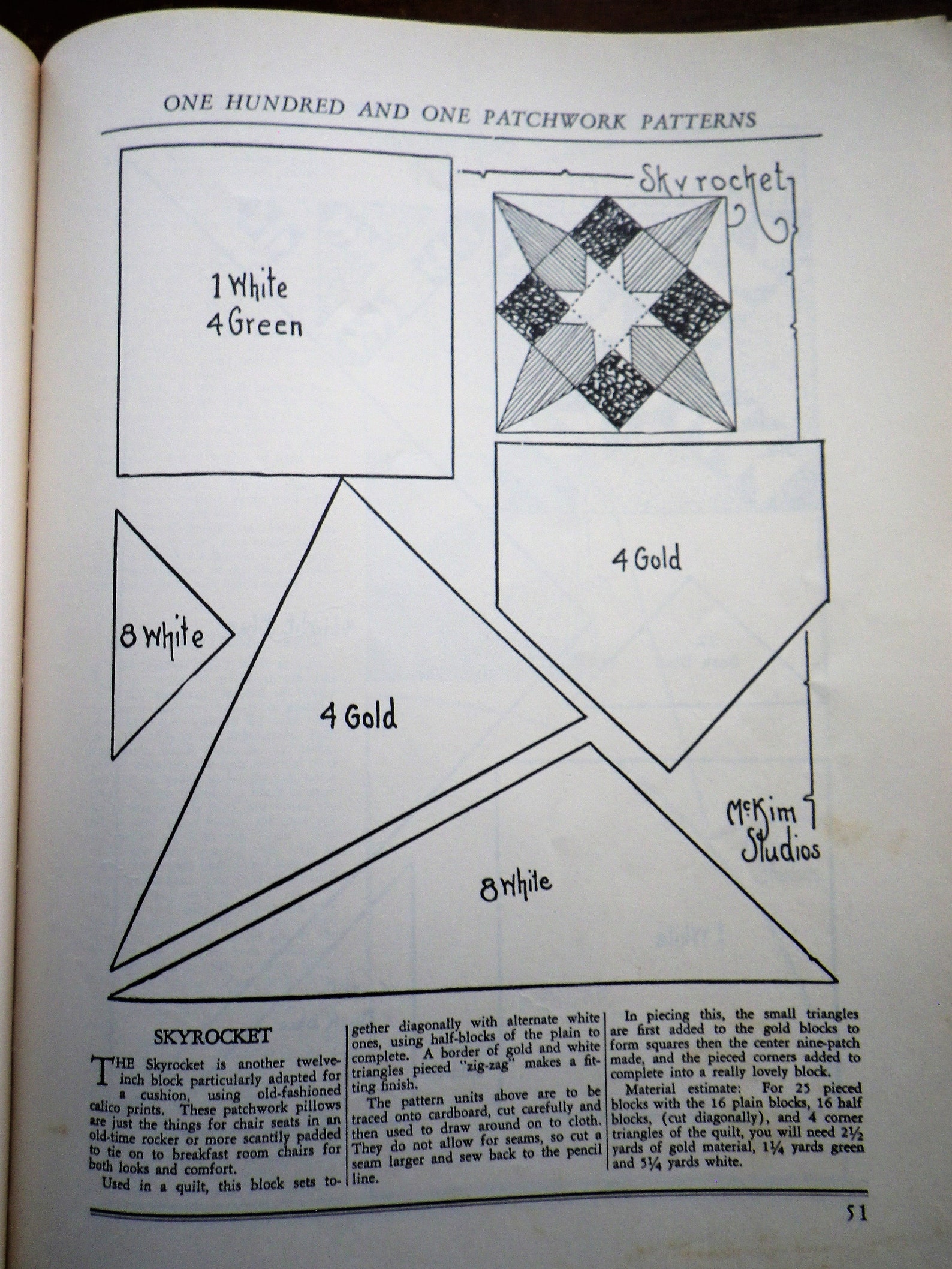 101 Patchwork Patterns Quilt Pattern Book Vintage C. 1962 Ruby | Etsy