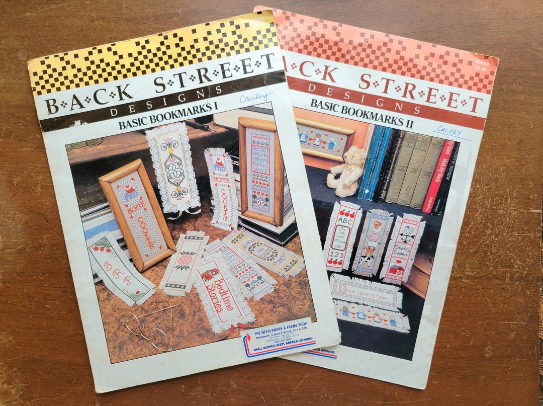 Set of 2 - Basic Bookmarks I & II Cross Stitch Pattern Fold-out ...