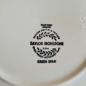 Set of 2 Dinner Plates Green Span by Taylor Smith & T 10-1/4 Inches ...